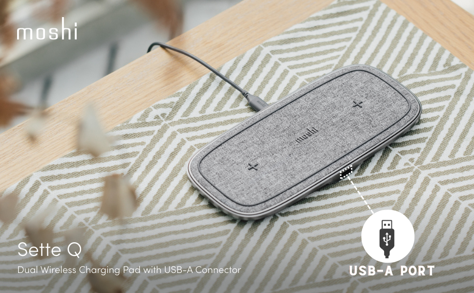 Amazon.com: Moshi Sette Q Multi-Device Wireless Charging Pad, 15W Dual Wireless Charging Station ...