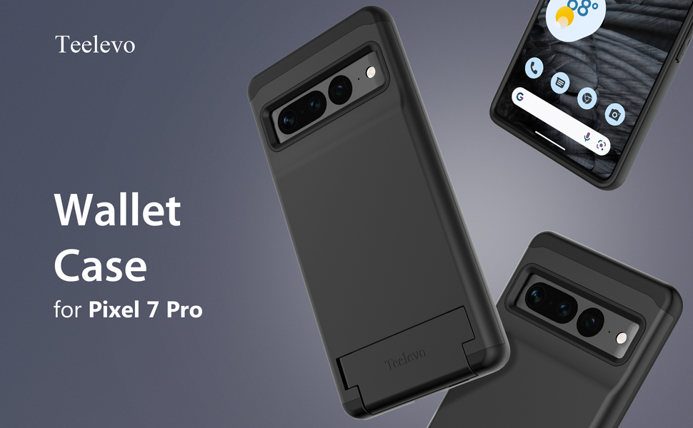 Amazon.com: Teelevo Dual Layer Wallet Case for Google Pixel 7 Pro (2022), Protective Case with 3 ...