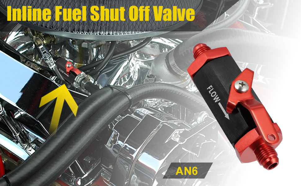 Amazon.com: X AUTOHAUX AN6 Shut Off Valve Fuel Fitting fuel Flow Control Valves Inline Fuel ...