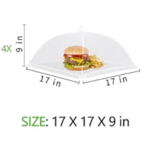 Amazon.com: Lauon Food Covers, 1 Extra Large (40"X26") & 4 (17"X17"), 5 Pack White Mesh Plate ...