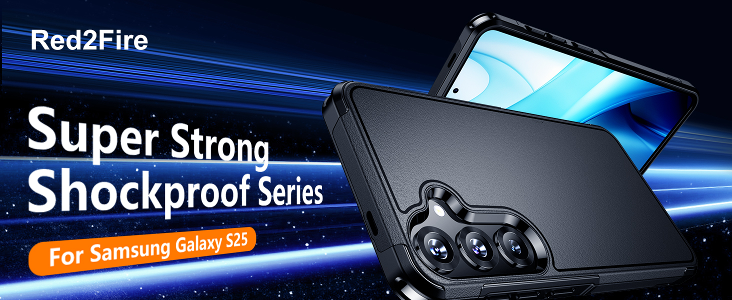 Amazon.com: Red2Fire for Samsung Galaxy S25 Case, [Military Grade Drop Protection] Heavy Duty ...