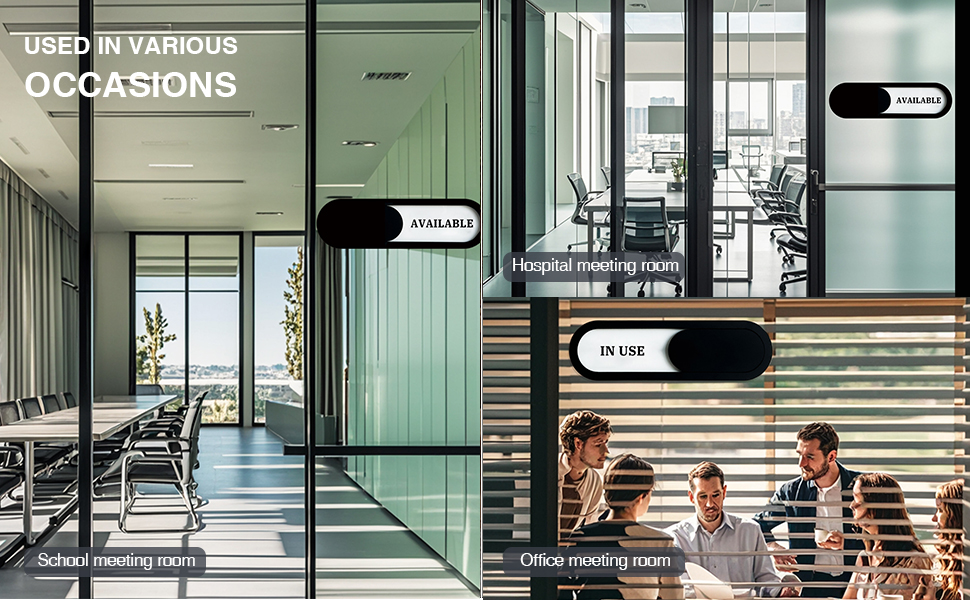 Amazon.com : In Use/Available Sign,Sturdy Acrylic, 7.4 * 2.2 inch, Privacy Slider Sign Ideal for ...