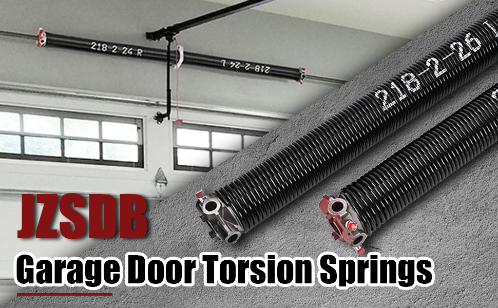 Amazon.com: JZSDB Garage Door Torsion Springs, Pair of 0.207 x 2" x 22 ...