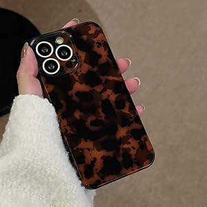 Amazon.com: Tortoise Shell Retro Phone Case Compatible with iPhone 12 Pro Max Chic Amber Brown ...