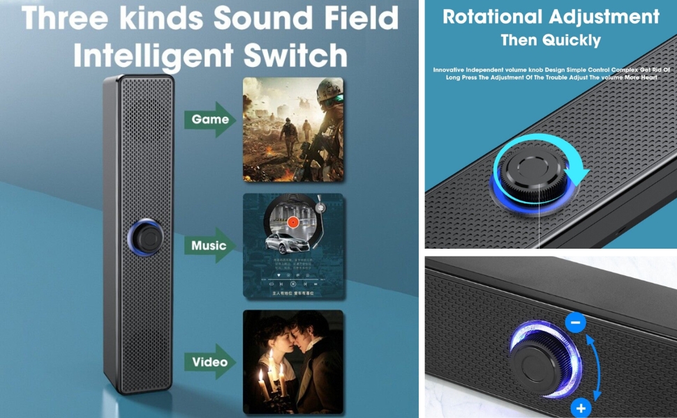 helett H20 USB Powered Computer Portable mini SoundBar used for Desktop PC,Laptop,Mobile Phone ...