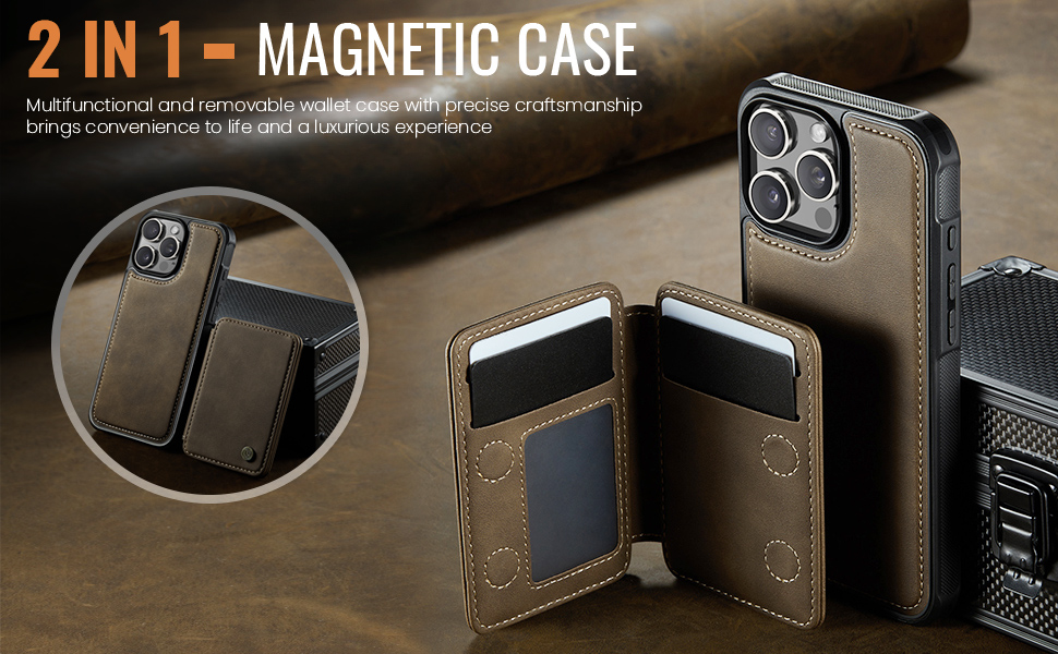 Amazon.com: Usroom Compatible with Magsafe for iPhone 16 Pro Max Wallet Case Magnetic Card ...