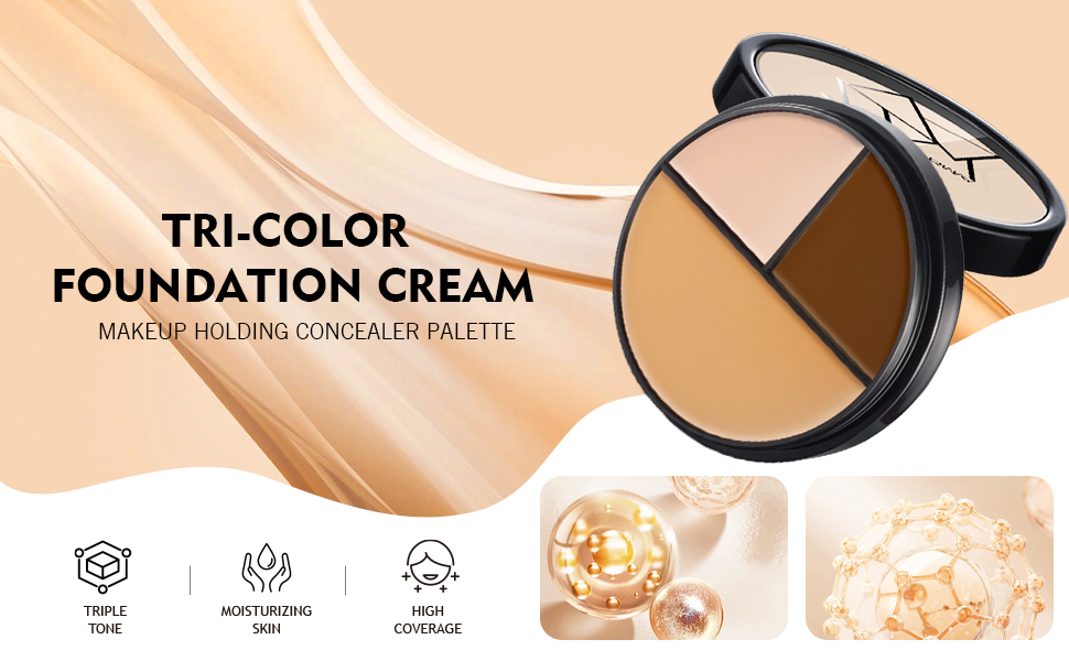 Amazon.com : 3D Face Creator Cream Foundation Long Lasting Concealer Medium to Full Coverage Non ...