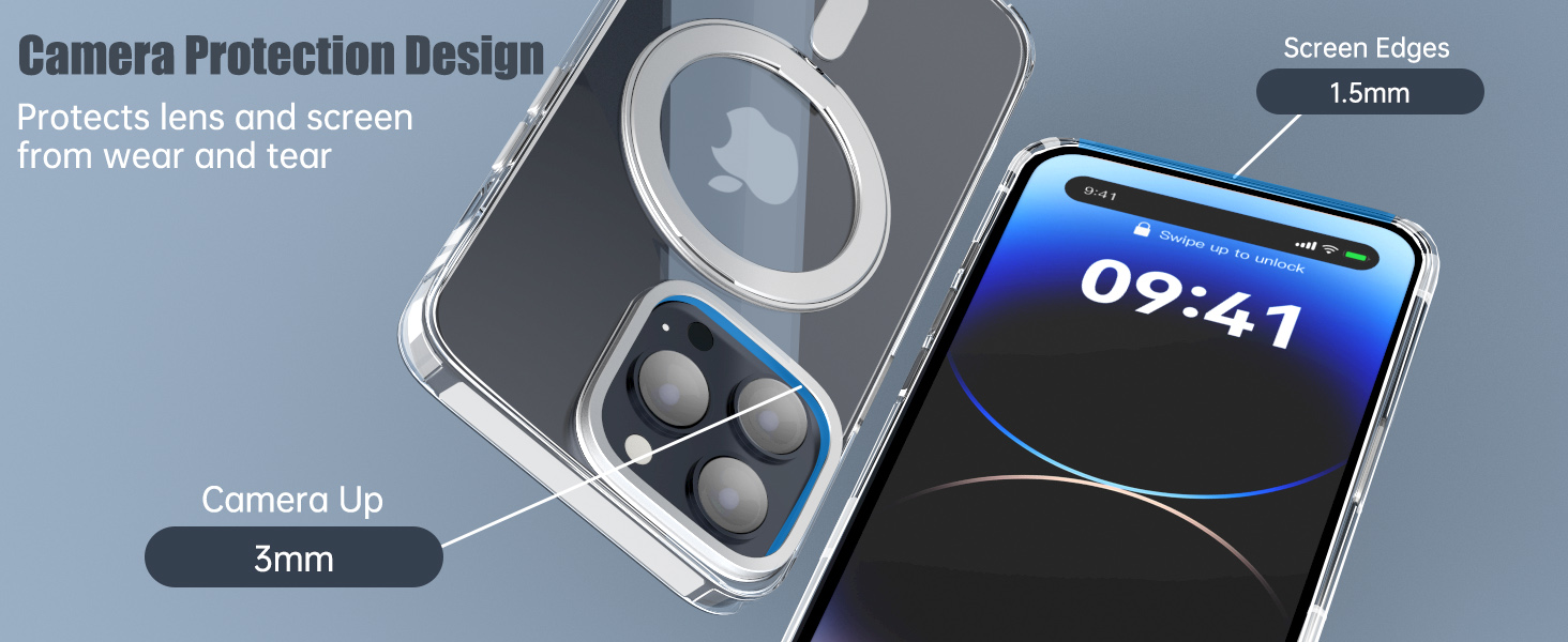 Amazon.com: GRADETEK Designed for iPhone 15 Pro Max Case Compatible with MagSafe, 360°Rotatable ...