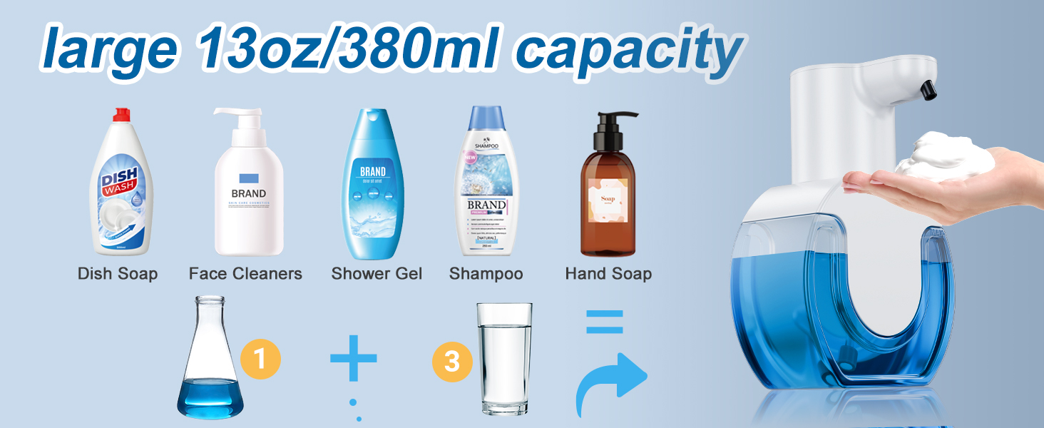 Amazon.com: Fantictas Automatic Foaming Soap Dispenser 15oz/420ml Foaming Hand Sanitizer ...