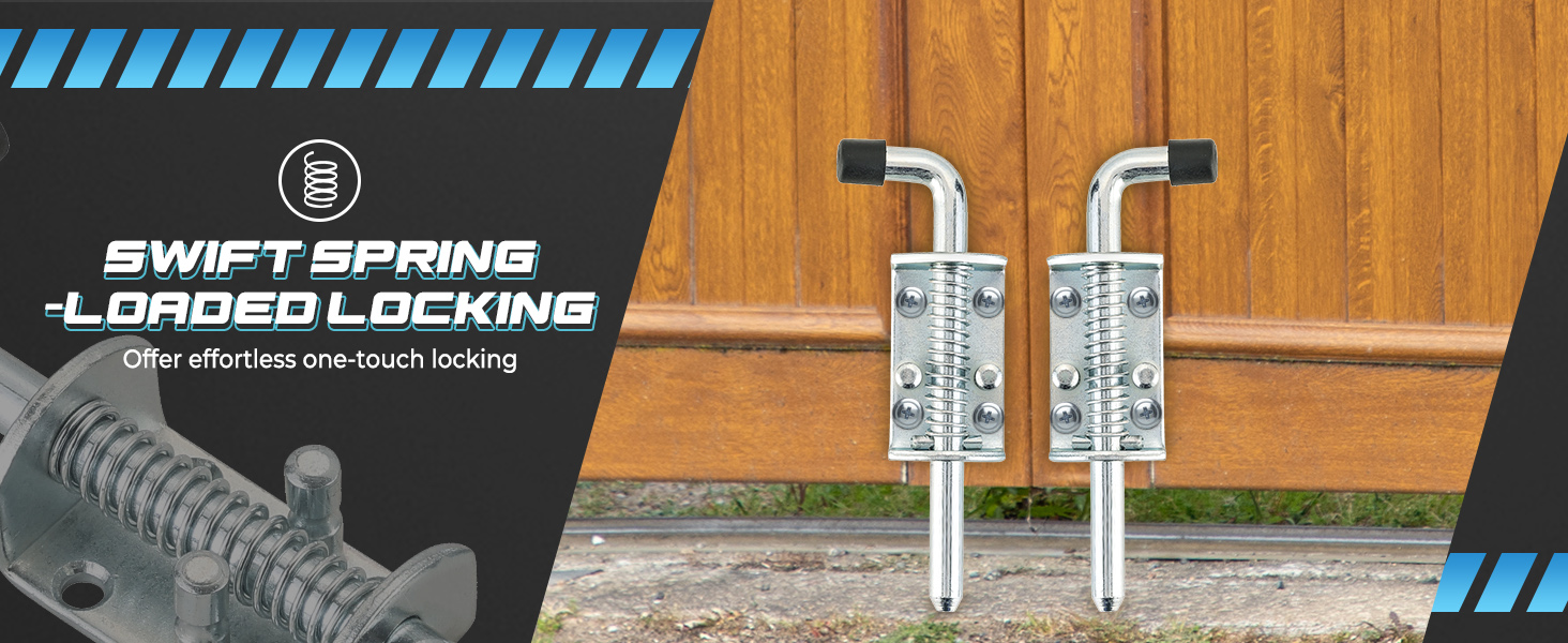 Amazon.com: NATGAI 2Pack 6.5" Long Spring Loaded Latch, Spring Pin ...