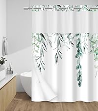 Amazon.com: WITHLOC Waterproof Shower Curtain Set with Hooks - Watercolor Sage Green Floral ...