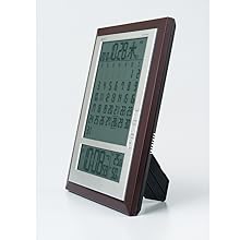 Amazon.co.jp: セイコー クロック 掛け時計 置き時計 兼用 月めくりカレンダー 電波 デジタル 六曜 温度 湿度 表示 茶 メタリック SQ421B SEIKO : ホーム＆キッチン