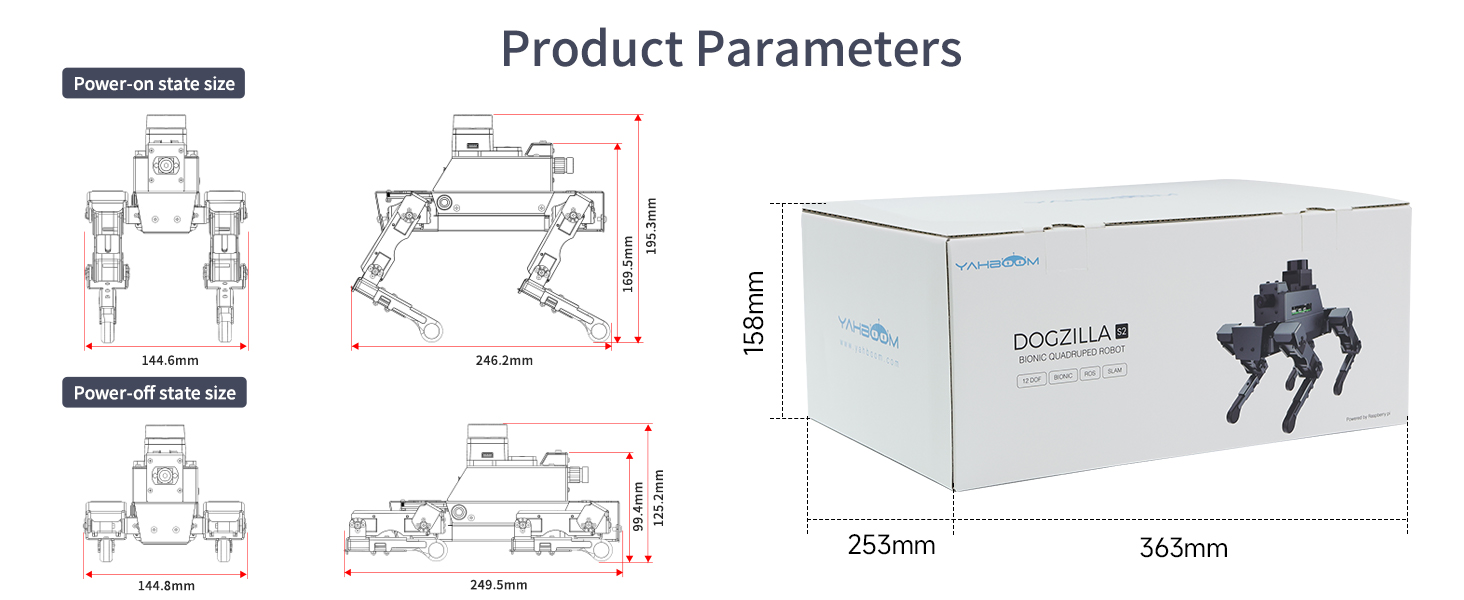 Amazon.com: Yahboom Raspberry Pi 5 4GB AI Smart Robot Dog Python ...