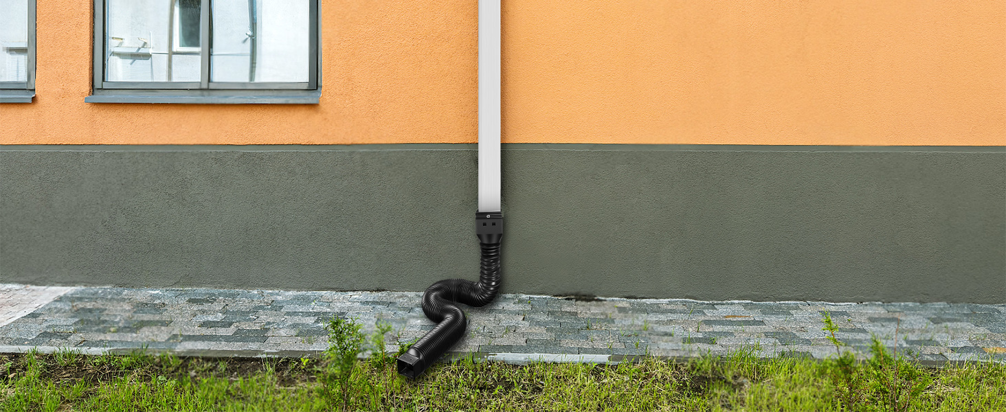 Rain Gutter Drain Extension Black Rain Gutter Downspout Extensions ...