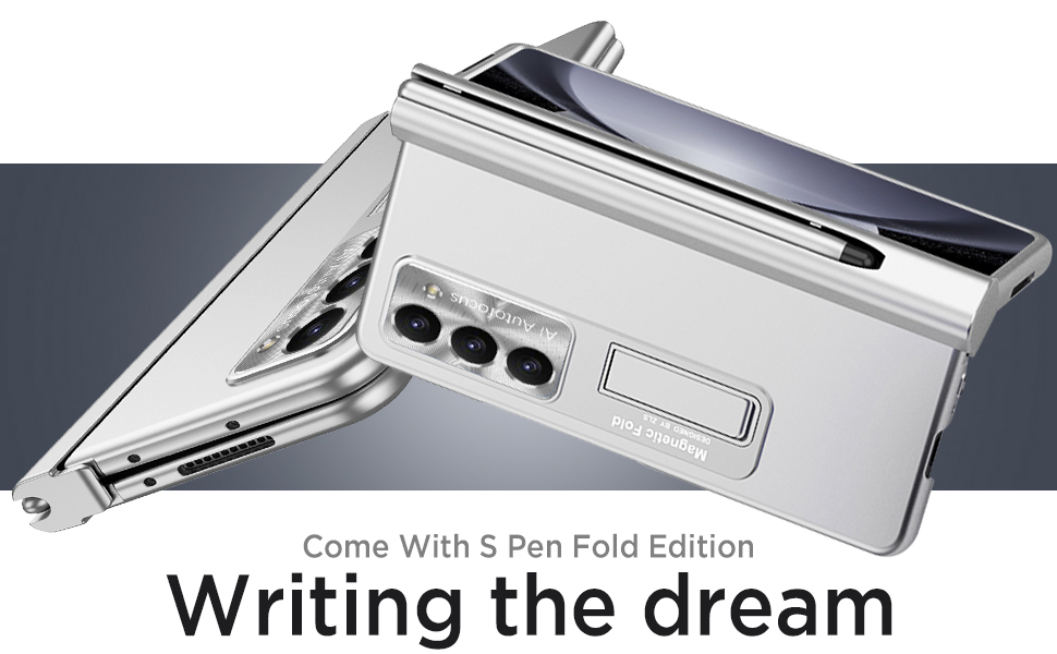 Amazon.com: Miimall for Samsung Galaxy Z Fold 5 Case with S Pen, Fold 5 Pen with Pen Holder ...
