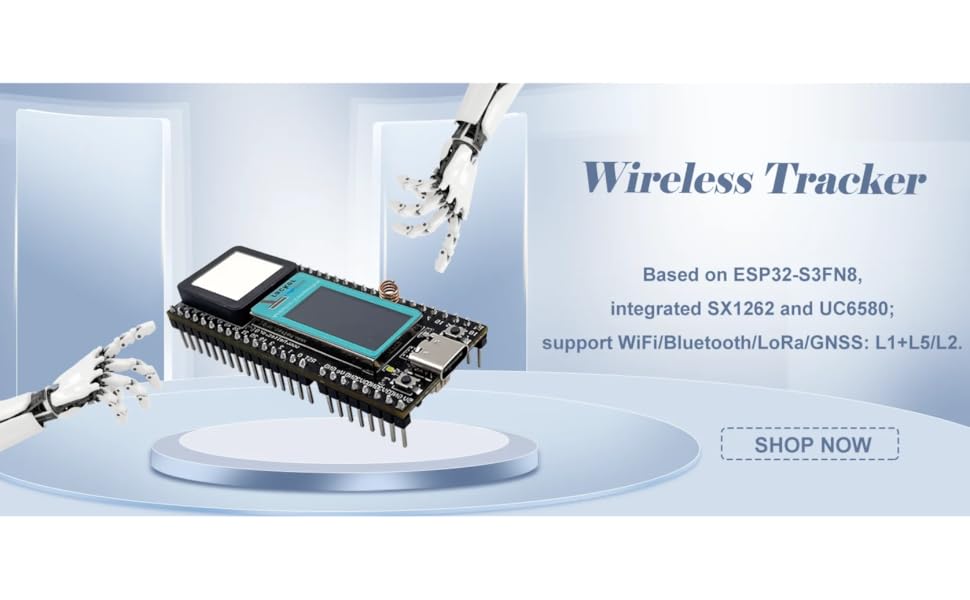 Heltec Esp32 Lora Meshtastic Asset Wireless Tracker Development Board Sx1262 Chip
