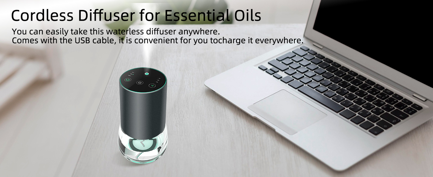 Amazon.com: Waterless Diffuser,Metal Housing Waterless Essential Oil Diffuser,Waterless ...