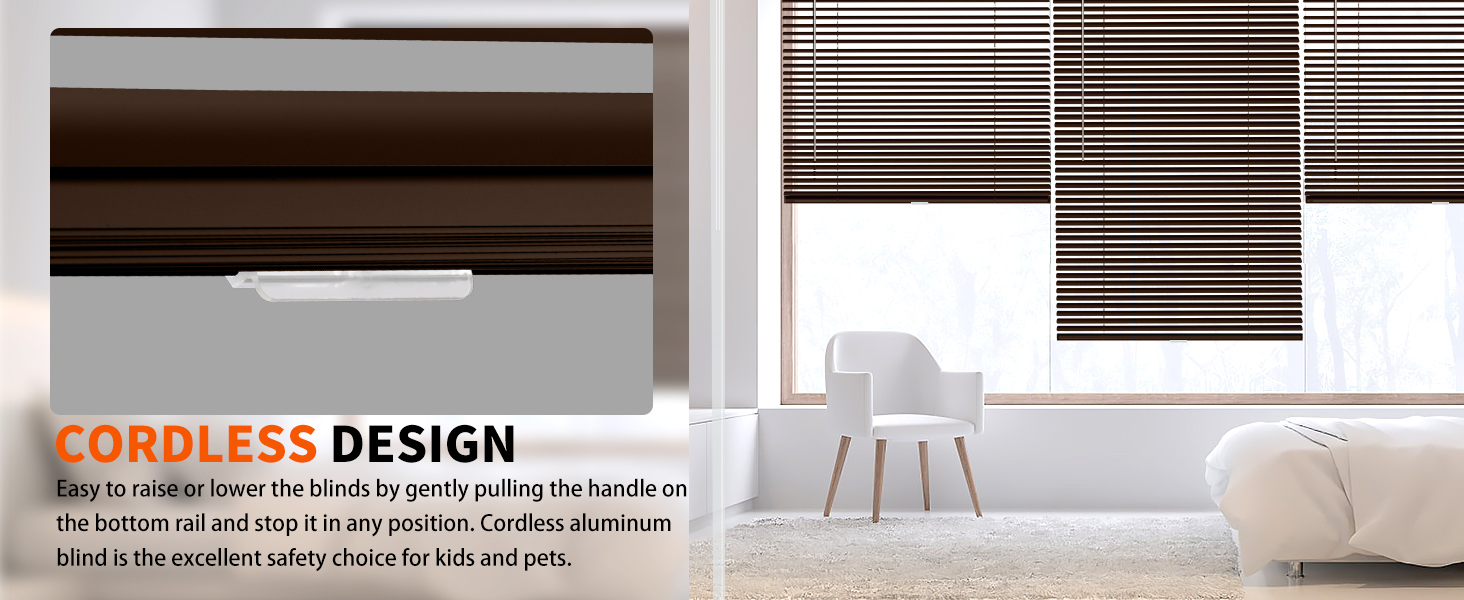 Amazon.com: HIDODO Aluminum Mini Blinds for Windows Cordless Horizontal Window Shades for Light ...