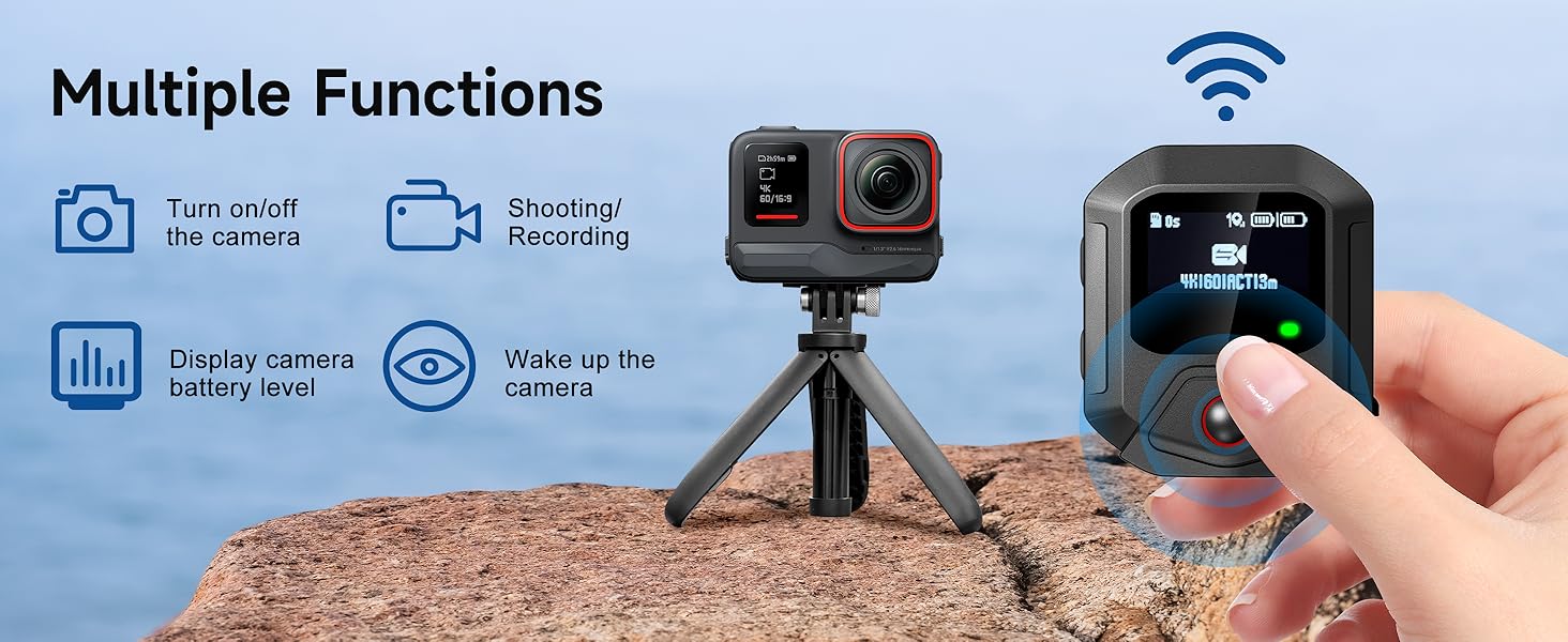 Amazon.com : GPS Remote Control for Insta360 X5/X4/X3/Go 3S/ACE pro 2/ACE Pro/ONE X2 Cameras 25M ...