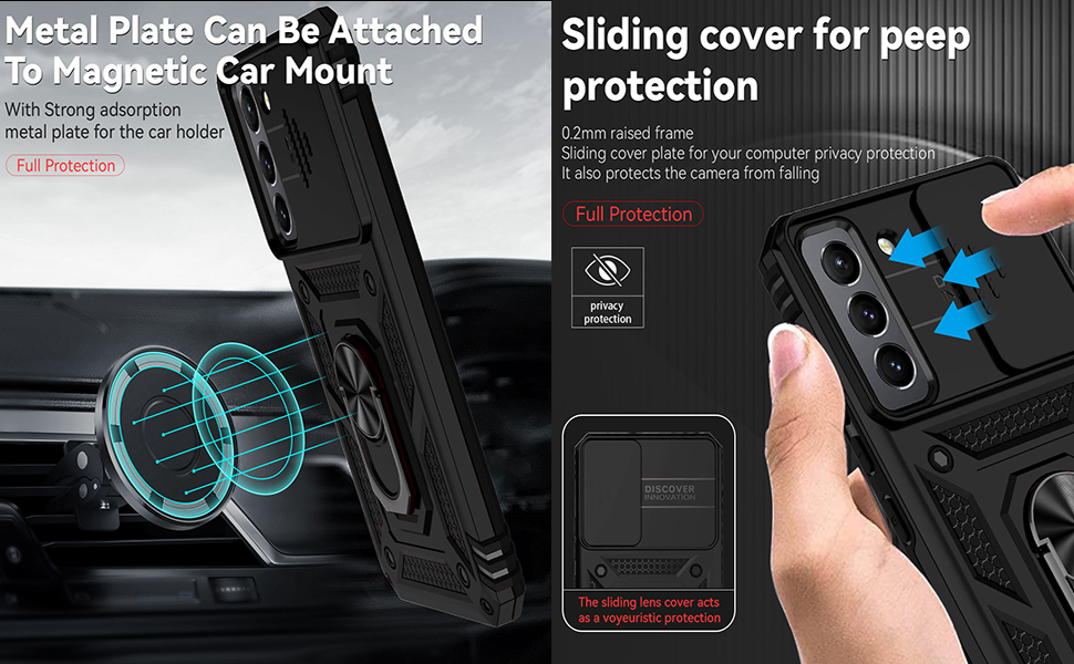 Amazon.com: for Samsung Galaxy S22 Plus Case,with Camera Lens Cover HD Screen Protector ...