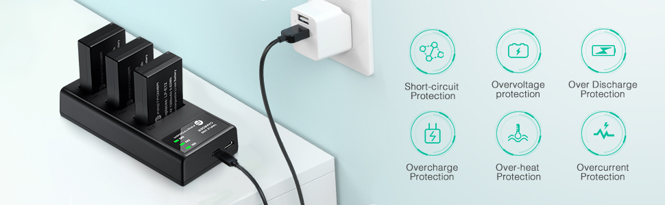 Amazon.com: FirstPower LP-E12 Battery 3-Pack and Triple Slot Charger for Canon EOS M50, M50 Mark ...