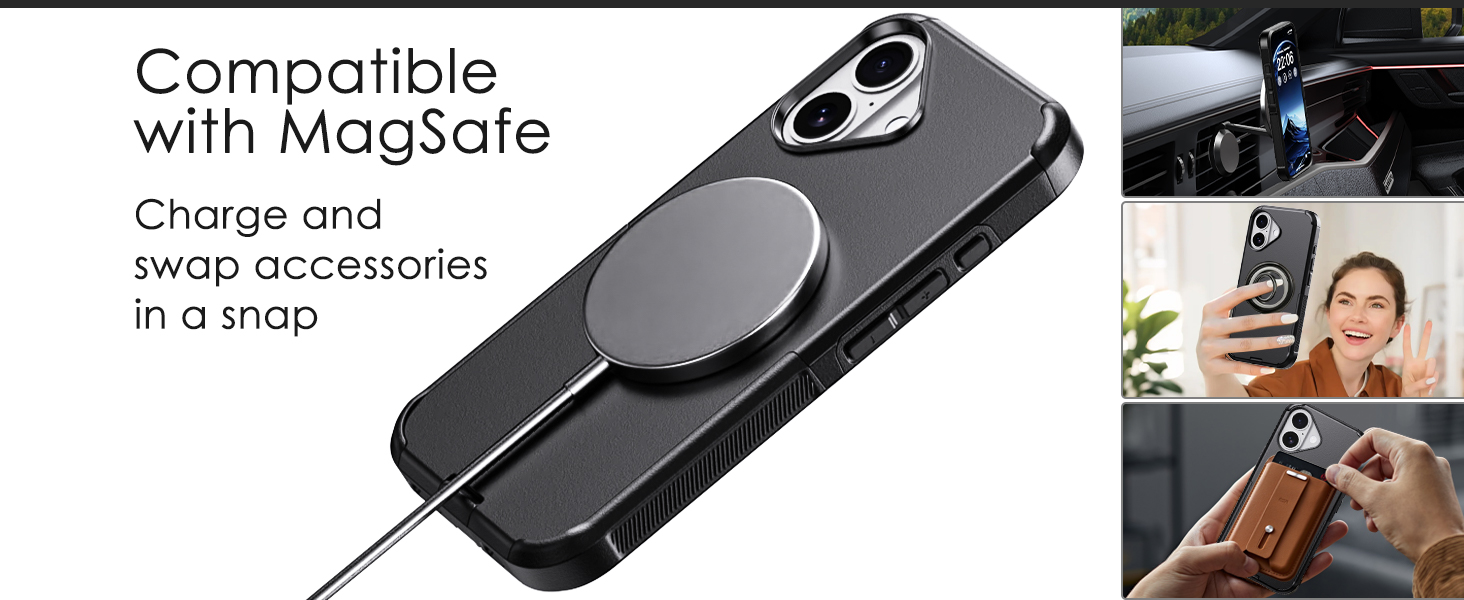 Amazon.com: Diverbox for iPhone 16 Pro Case,Compatible with MagSafe,with Screen Protector,with ...