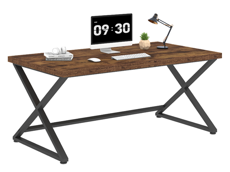 IBF Rustic Computer Desk, Farmhouse 60 inch Home Office Desk, Industrial Wood Metal Work Desk ...