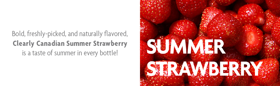 Amazon.com : Clearly Canadian Summer Strawberry Sparkling Spring Water Beverage, Natural ...