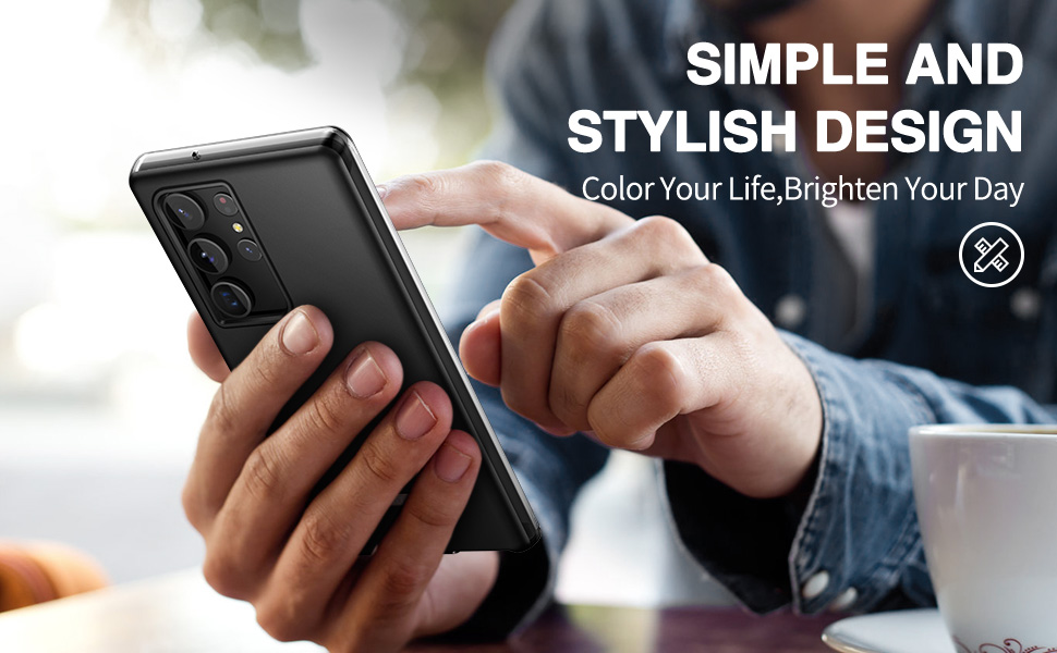 Amazon.com: SURITCH for Samsung Galaxy S23 Ultra Case, [Built-in Screen Protector] [Dual-Layer ...