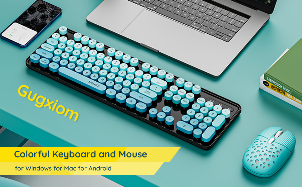 Amazon.com: Wireless Keyboard and Mouse Combo, 2.4G Colorful Cute ...