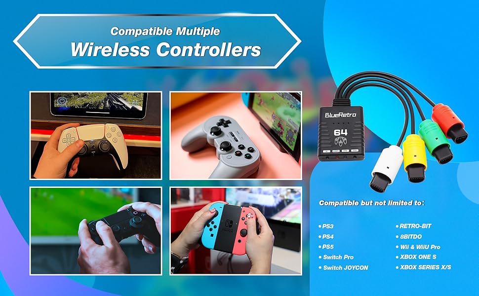 Amazon.com: BITFUNX RetroScaler N64 Wireless Controller Adapter ...