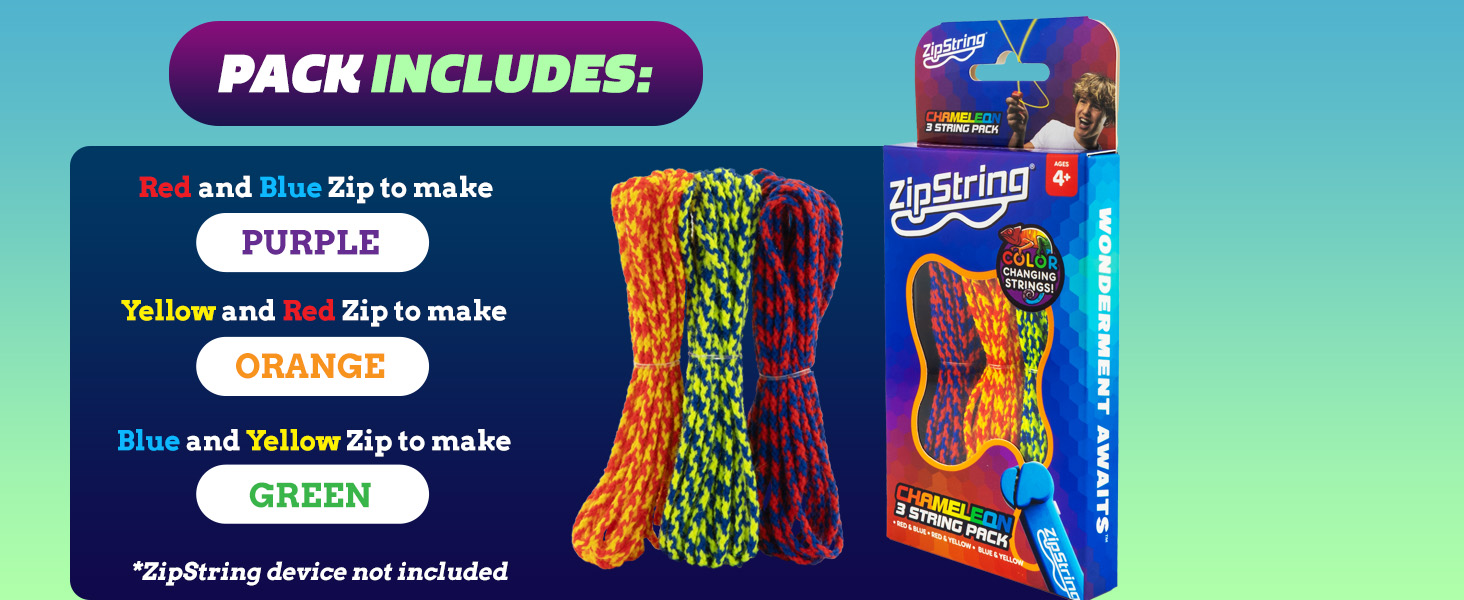 Amazon.com: ZipString Chameleon Strings, Pack of 3 - Luma Replacement Strings for Rope Launcher ...
