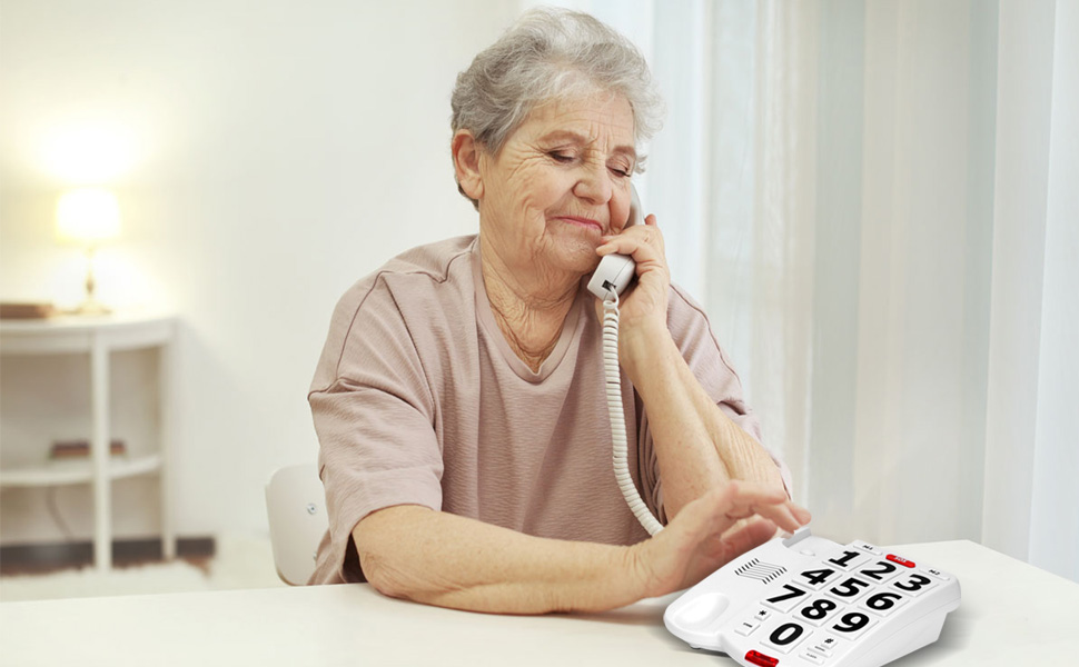 Amazon.com : Big Button Phones for Seniors - Large Buttons for Visually Impaired Phone, 80dB ...