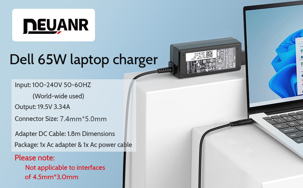 Amazon.com: 65W Laptop Charger Fit for Dell Latitude 5580 7280 7390 7490 E5570 E5470 E7240 E7250 ...