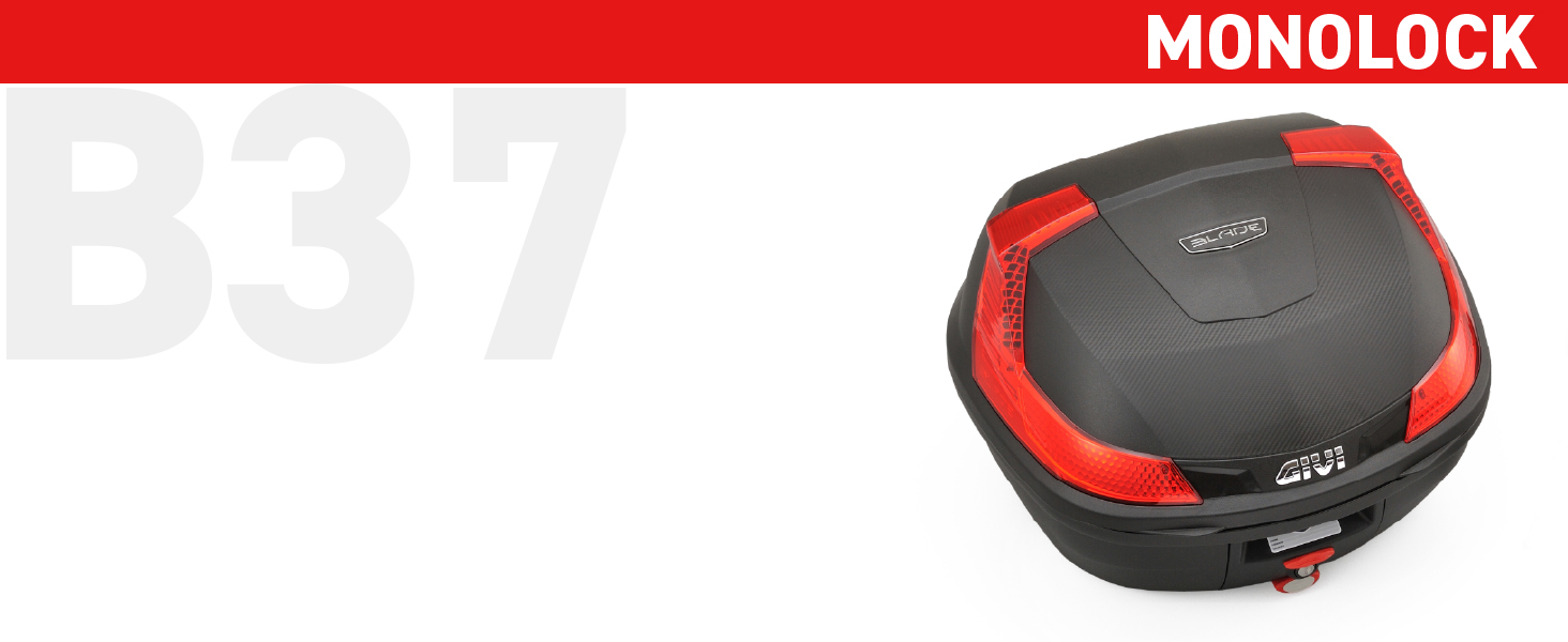 Amazon | GIVI(ジビ) バイク用 リアボックス モノロック 37L BLADEシリーズ B37NT 未塗装ブラック スモークレンズ 78038 | トップケース・リアボックス ...