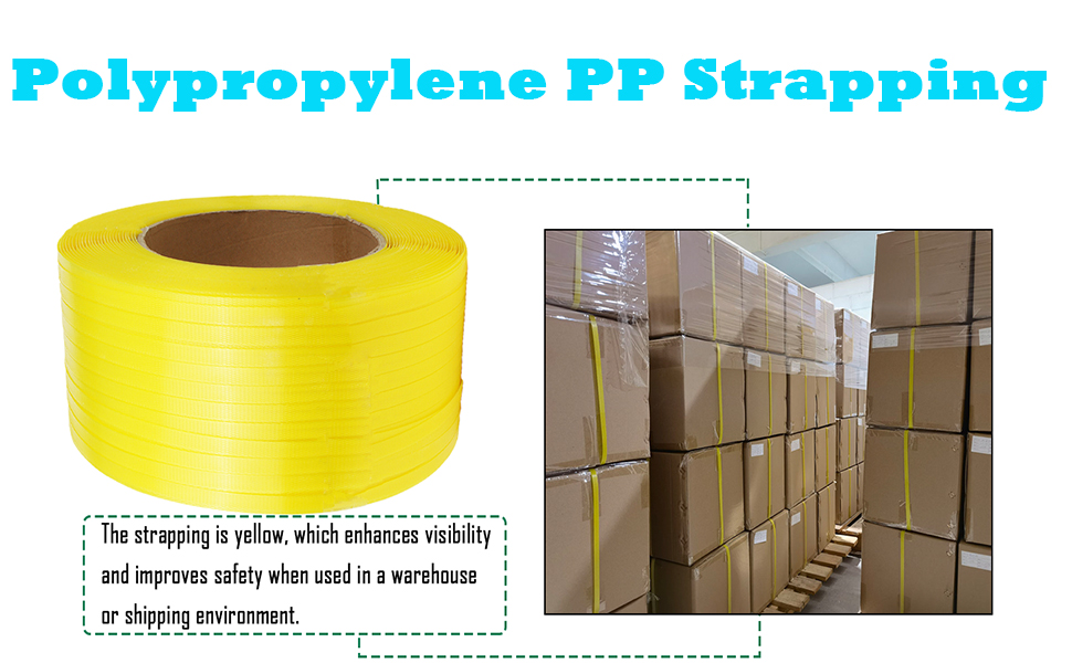 Amazon.com: Poly Strap, Polypropylene Strapping, Packing Straps, 3280' Length, 1/2" Width, 400 ...