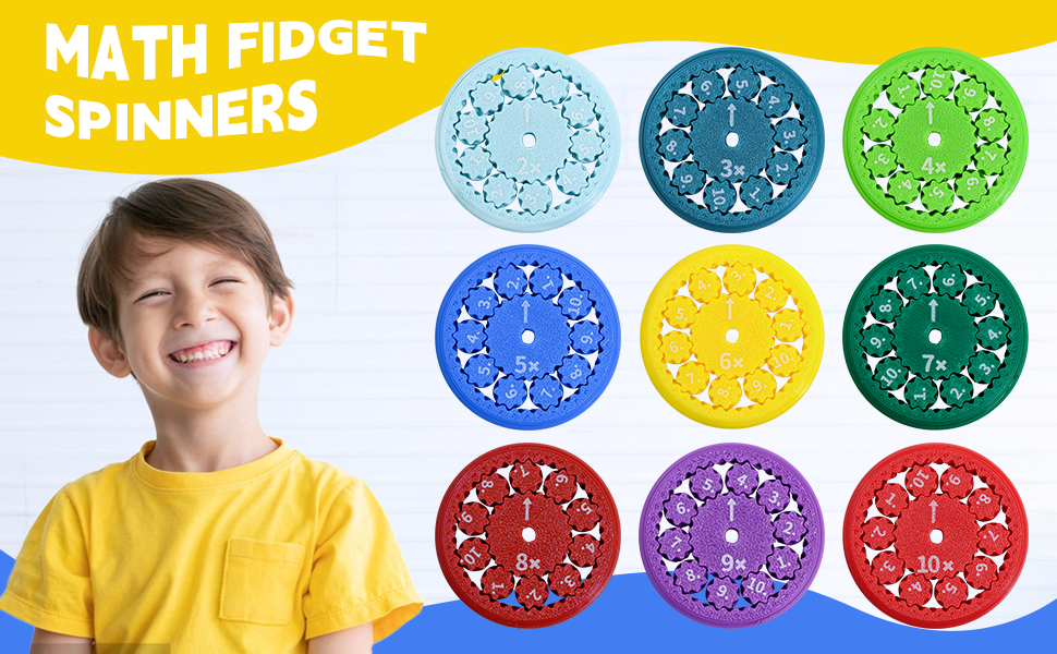 Amazon.com: Math Fidget Spinners Educational Math Fact Fidget Spinners ...