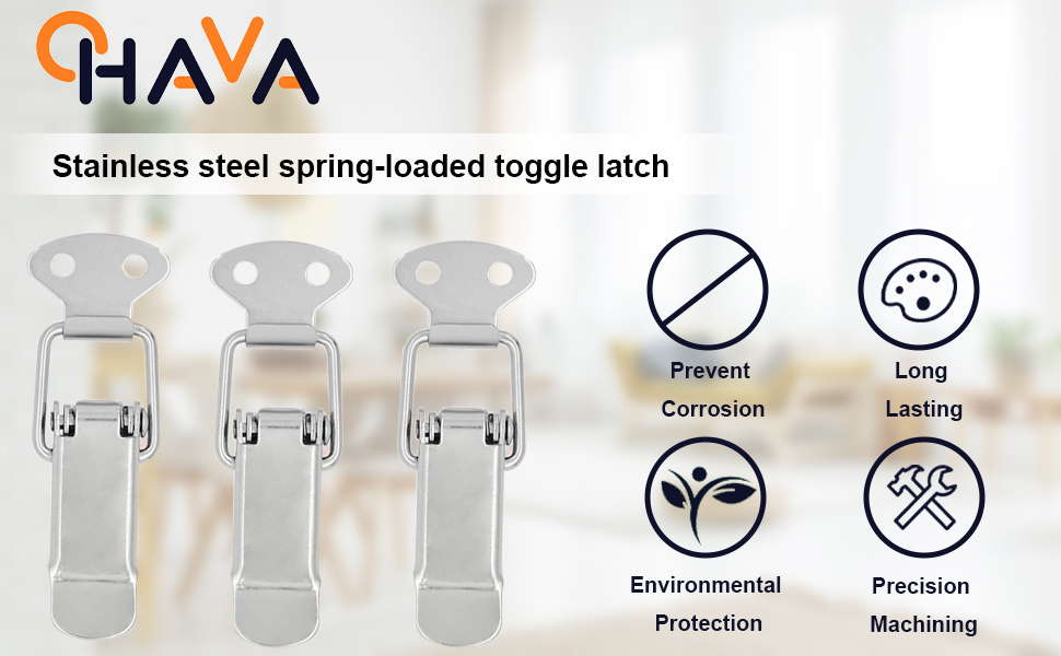 Black Spring Hasp, 10 Pcs Stainless Steel Spring Hasp, Toggle Latch ...