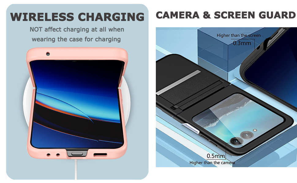 Amazon.com: NINKI for Motorola Moto Razr Plus Case 2023 with Hinge Protection for Moto Razr+ ...