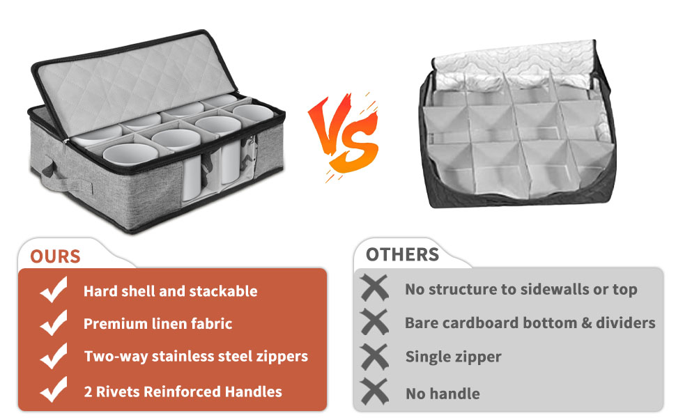 Amazon.com: BOHEMIABY Coffee Cup Storage Organizer, Mug Boxes with ...