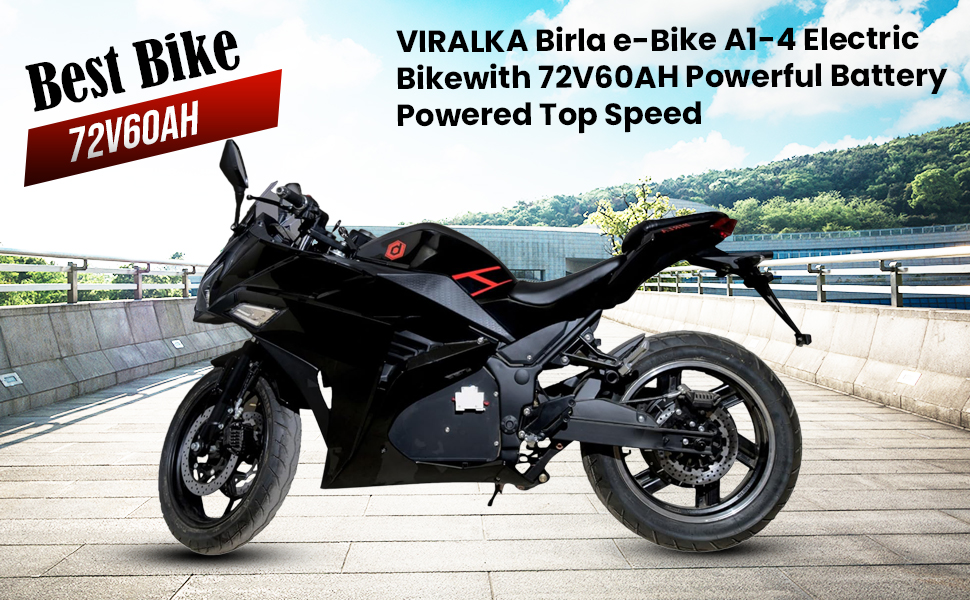 VIRALKA Birla e-Bike A1-4 Electric Bike with 72V60AH Powerful Battery Powered Top Speed 100KM/Hr ...