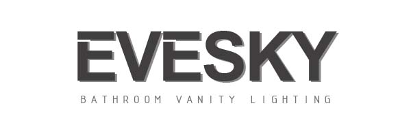 EVESKY 4 Light Vanity Light Fixture, Farmhouse Bathroom Wall Lighting with Frosted White Glass ...