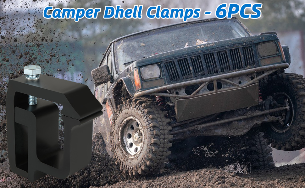Amazon.com: 6 PCS Mounting Clamps Truck Cap Topper Camper Shell Clamps ...