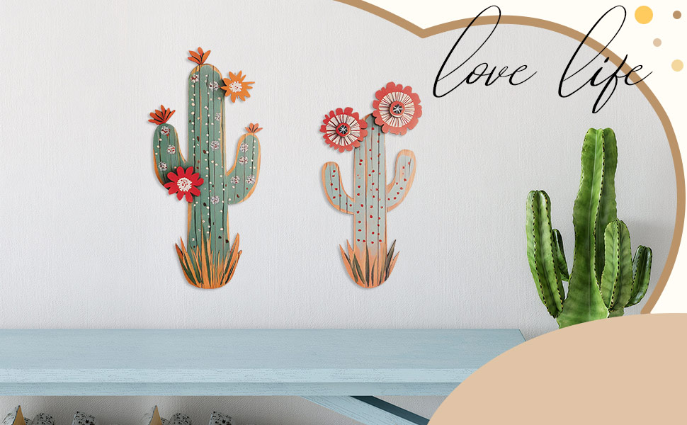 Cowboy Party Decorations Geyoga 6 Set Cactus Cutouts Wall Decor Jointed ...
