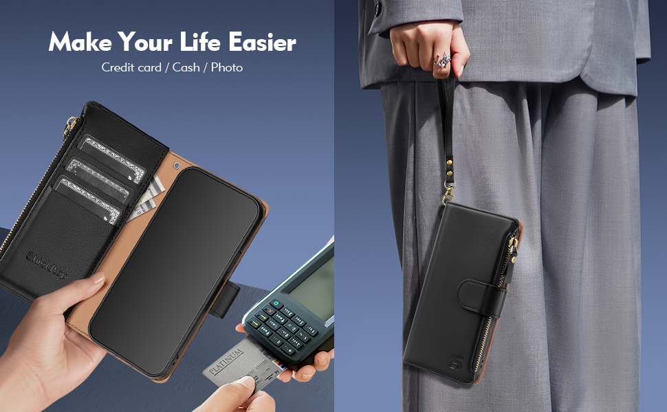 Amazon.com: Shieldtop Compatible with Samsung Galaxy S24 FE 5G Wallet Case with Card Holder ...