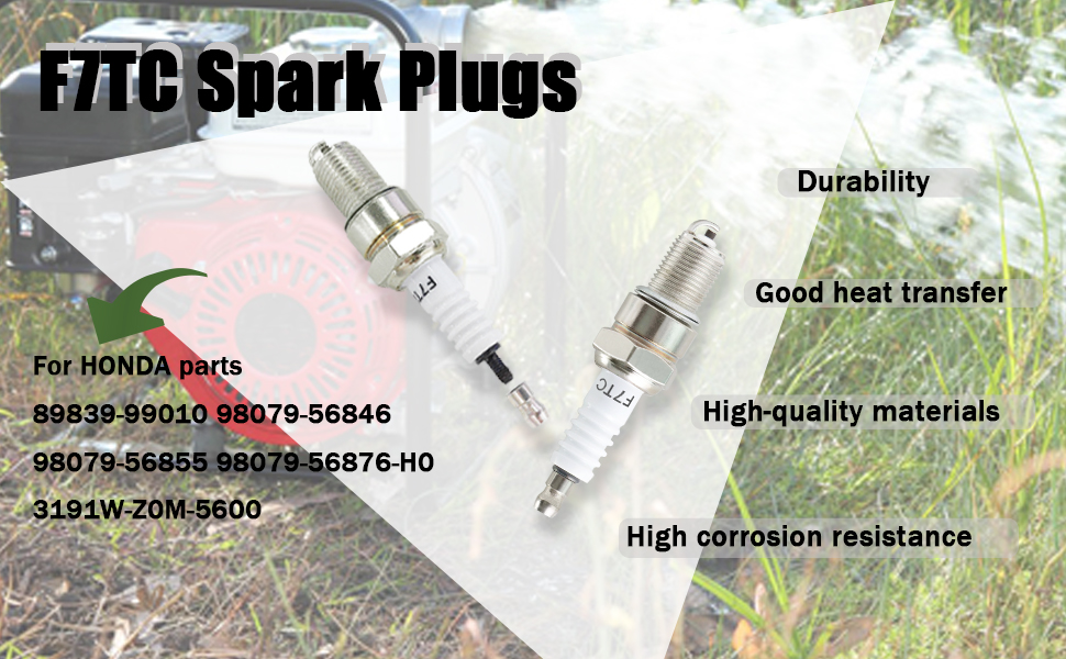 Amazon.com: 3Pcs F7TC Spark Plug Compatible with Honda GX120 GX160 GX200 GX240 GX270 GX340 GX390 ...