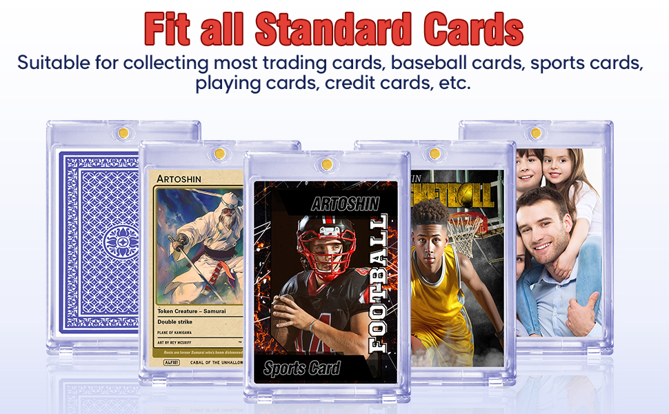 Amazon.com: 10ct Magnetic Card Holder, 35pt One Touch Card Holder for Baseball Cards, U-V ...