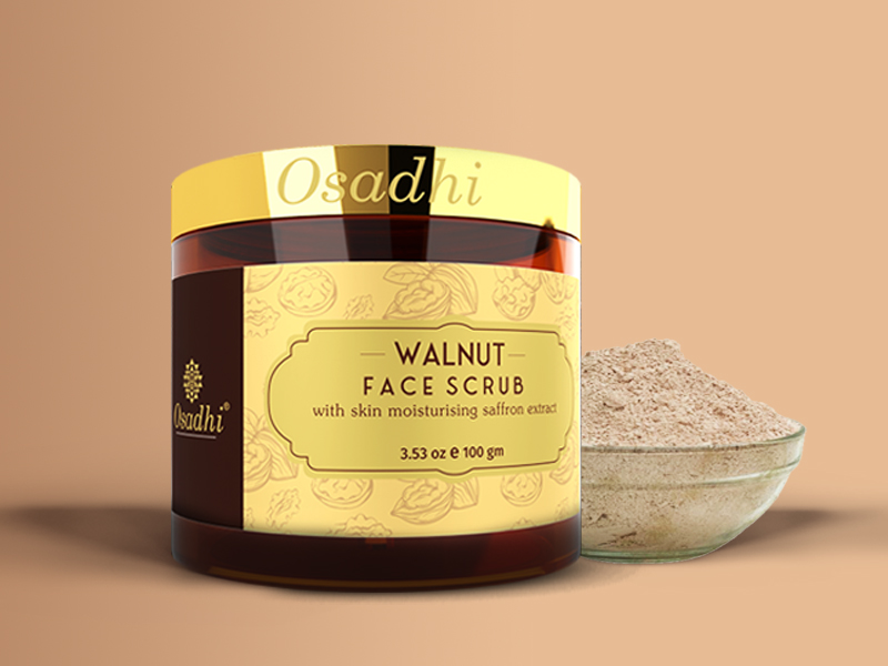 Buy Osadhi Walnut Face Scrub – Detan & Tan Removal for Men & Women – Face & Body Scrub for Oily ...