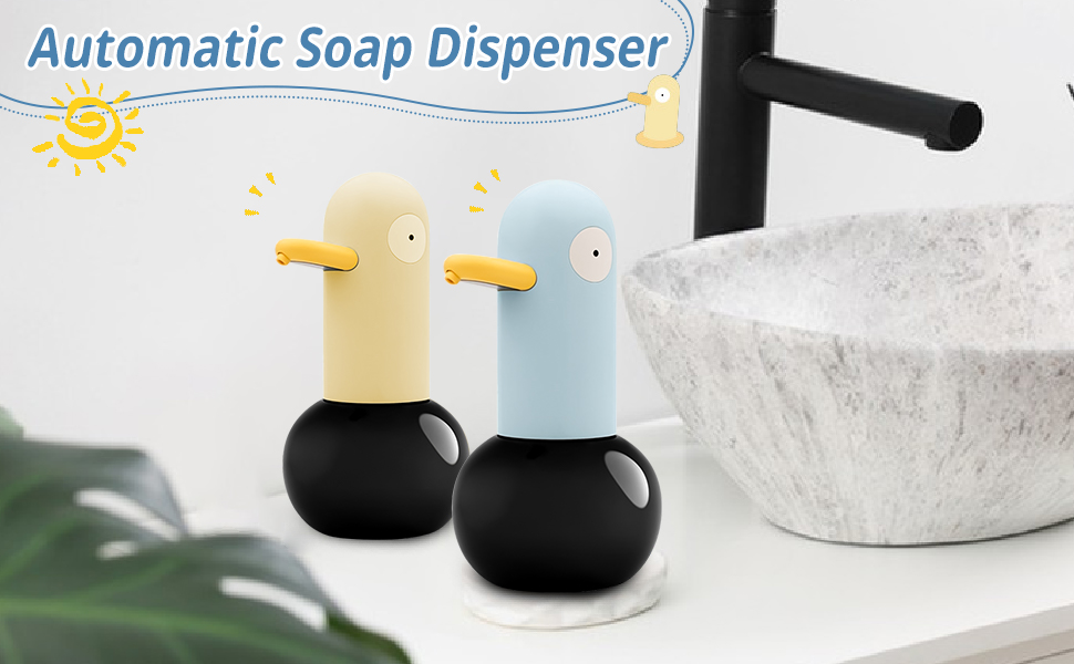 Automatic Soap Dispenser Touchless, Cute Ducky Touchless Foaming Hand Soap Dispenser, 400ML ...