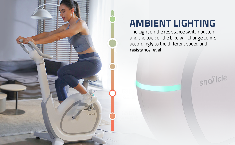 MAXPRO SNAILCLE SMART AI BIKE SD01 with 6kg Flywheel|Auto lifting Handlebar&Seat | 36 levels of ...